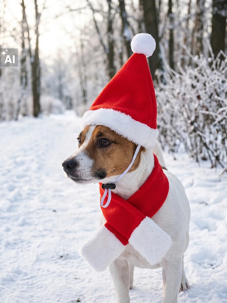 Sinsay - Šála a čepice Santa Clause pro domácí mazlíčky - červená