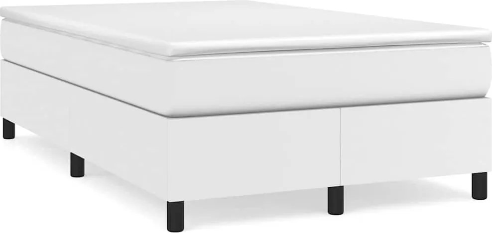 Rám postele s boxspringem bílý 120 x 200 cm umělá kůže 3121036