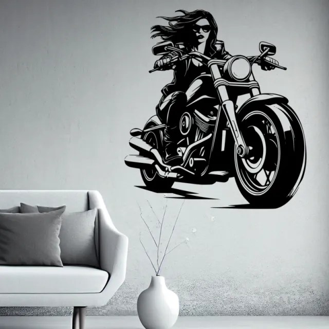 Samolepka Motorkářka rider