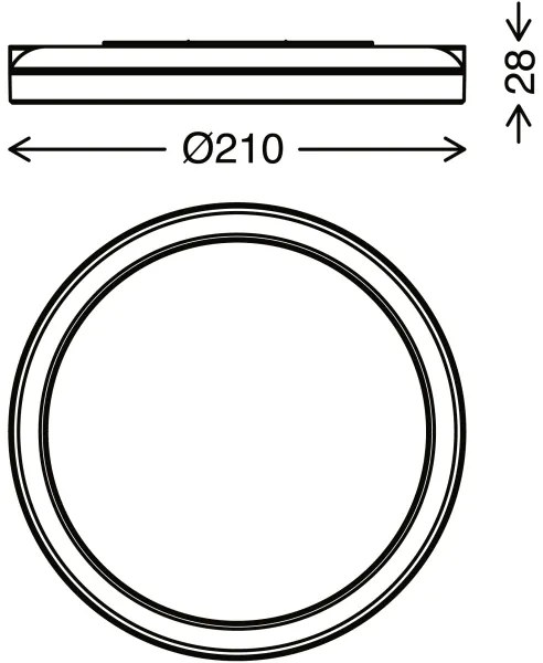 Briloner 3008-015 - LED Stropní svítidlo LED/8W/230V pr. 21 cm černá IP44