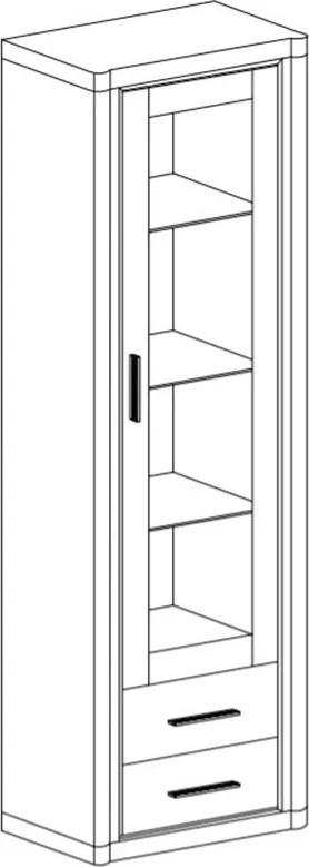 Obývací stěna se skříní DALLAS s | sestava F | 295 + 137 cm | 5 dílů | sonoma