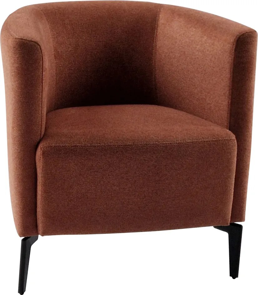 Designové křeslo, terakota/černá, KAPY