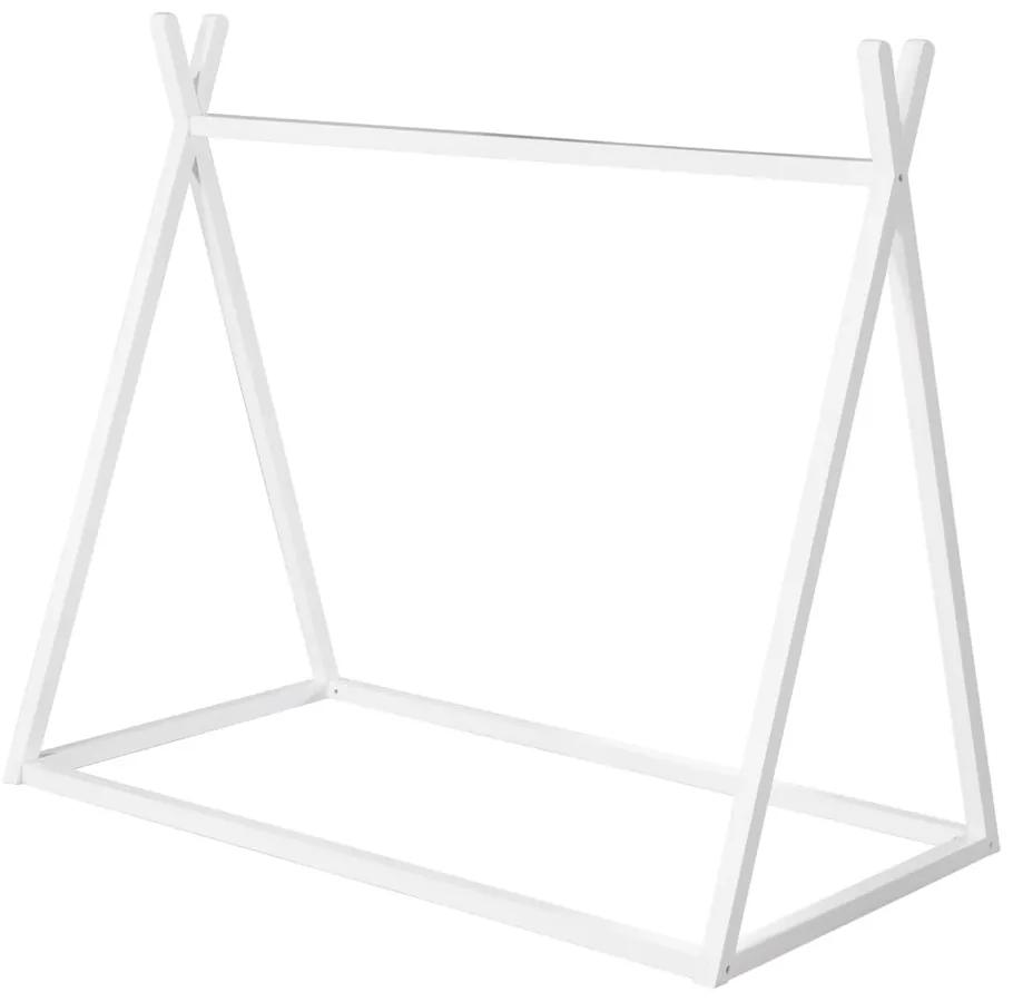 Bílá domečková dětská postel 70x140 cm Montessori – Roba