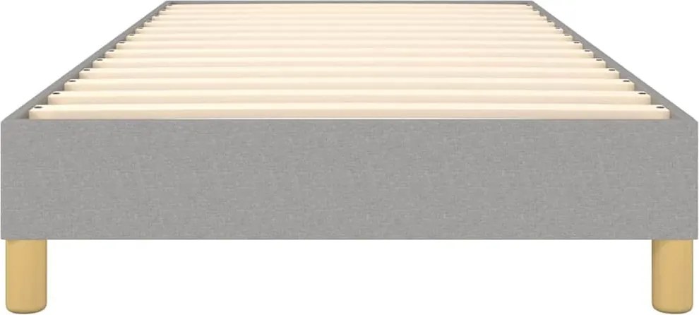 Rám postele s boxspringem světle šedý 90 x 200 cm textil 3120582