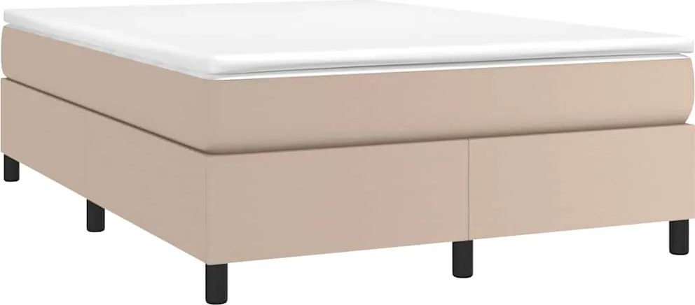 Box spring postel s matrací cappuccino 140x200 cm umělá kůže 3144613