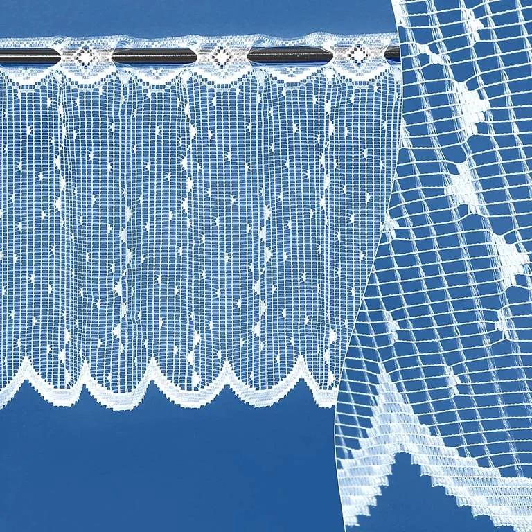 Goldea vitrážková záclona vzor 3761 trojúhelníčky - metráž 100 cm
