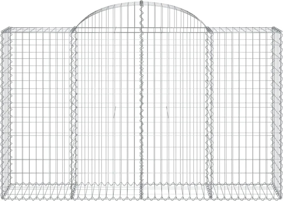 Klenuté gabionové koše 18ks 200x50x120/140cm pozinkované železo 3146355