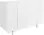 Aosom Komoda s dveřmi ve tvaru kapky 120x80 cm, moderní design, vnitřní police, řezba ve tvaru kapky, bílá