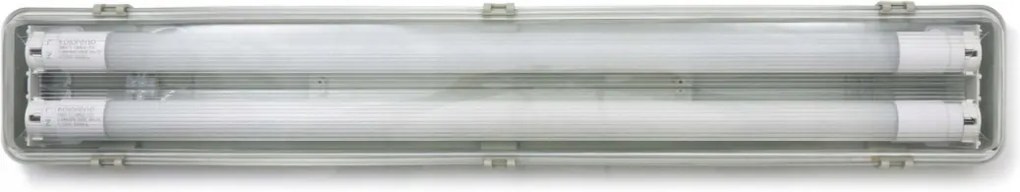 MILIO Trubicové svítidlo MP0121-EC79535 + LED trubice 2x60cm T8 18W neutrální bílá 4000K
