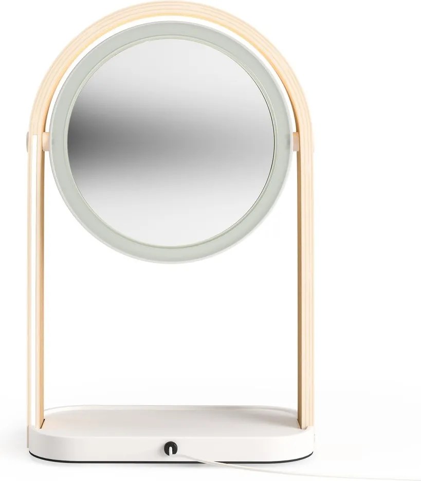 Kosmetické zrcadlo s dřevěným rámem (zvětšení 10x) 12x38 cm Bellwood – Umbra