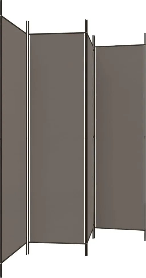 vidaXL 4dílný paraván 200x200 cm textil [350182] Barva: Hnědá