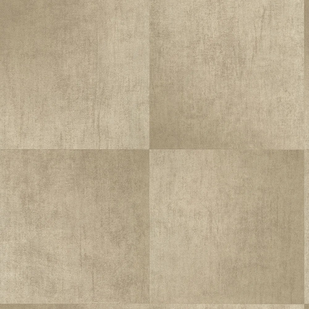 Hnědobéžová geometrická vliesová tapeta, látková textura 45251, Feeling, Emiliana