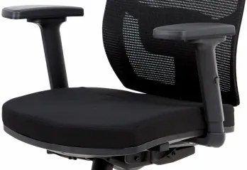Kancelářská židle černá synchronní, kovový kříž, KA-B1083 BK