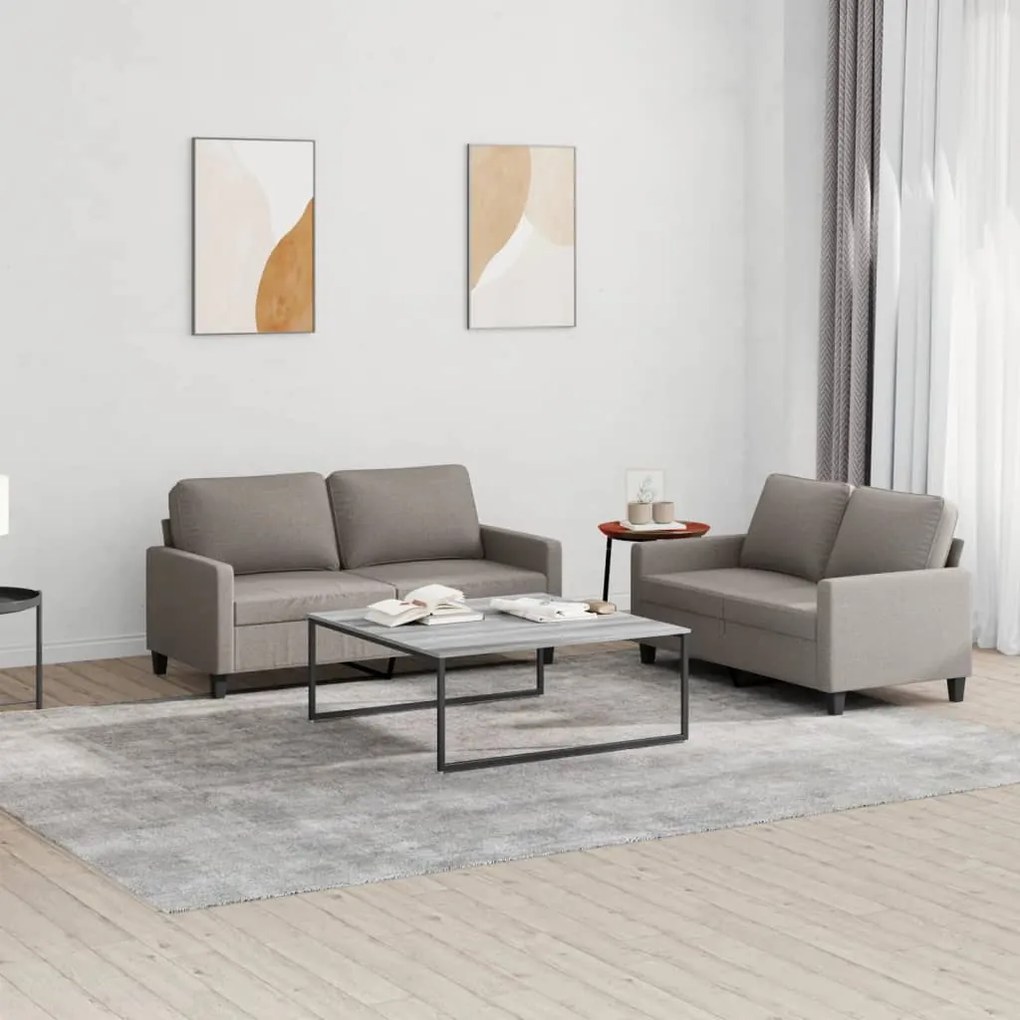 2dílná sedací souprava s poduškami taupe textil 3201451