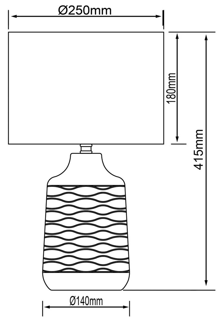 Stolní lampa Ilysa, stínidlo šedá, základna bílá