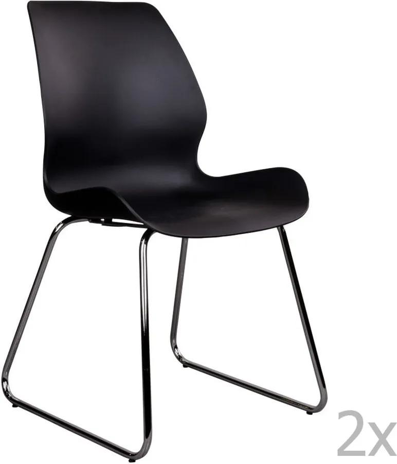 Sada 2 černých židlí House Nordic Sola