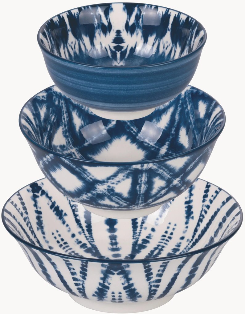 Sada porcelánových misek Blue, 3 díly