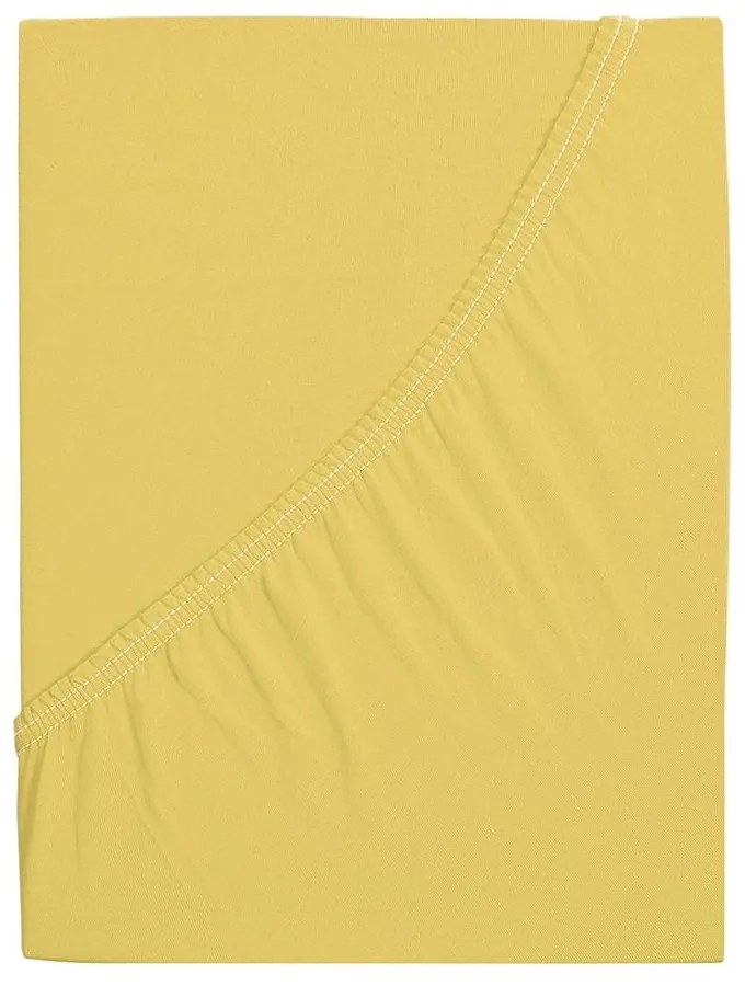 B.E.S. - Petrovice, s.r.o. Prostěradlo Jersey bavlna IDEAL - Žlutá 180 x 200