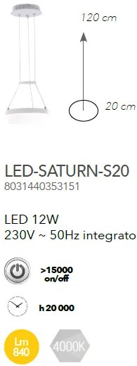 Designové LED svítidlo Faneurope  LED-SATURN-S20