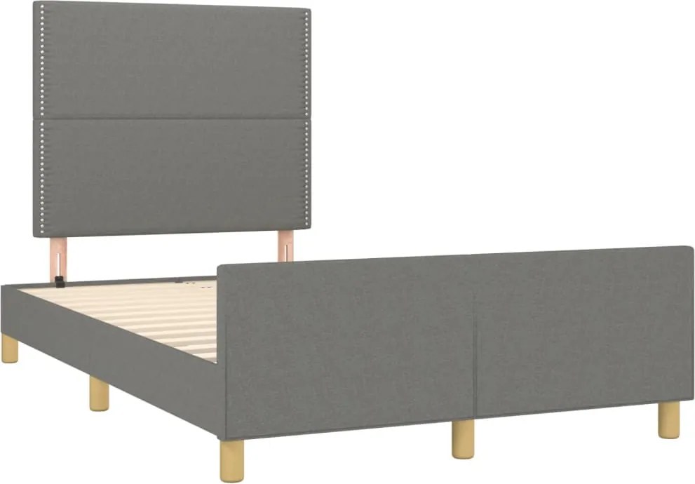 Rám postele bez matrací tmavě šedá 120x190 cm textil 3270507