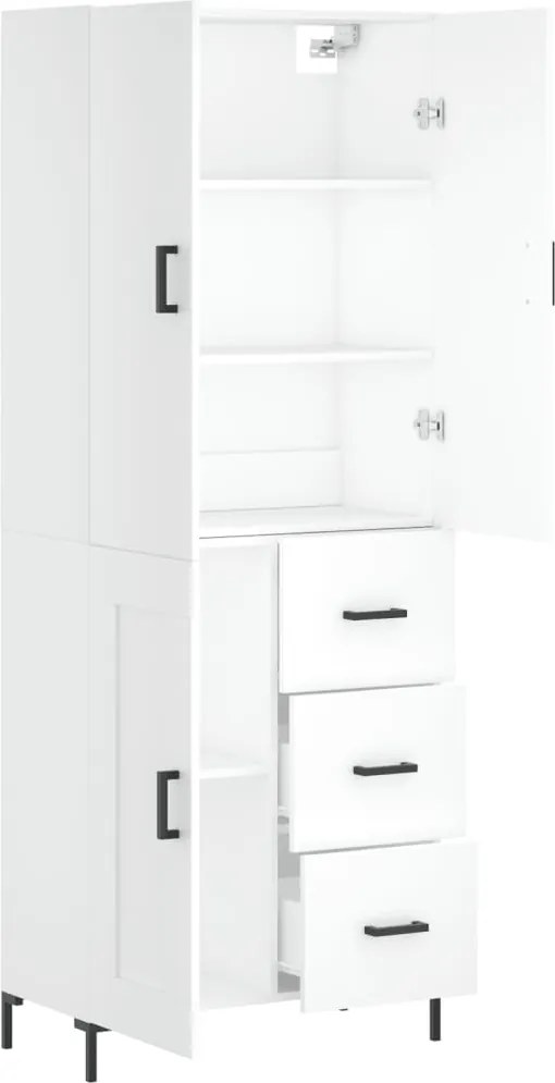 Skříň highboard bílá 69,5 x 34 x 180 cm kompozitní dřevo 3196011