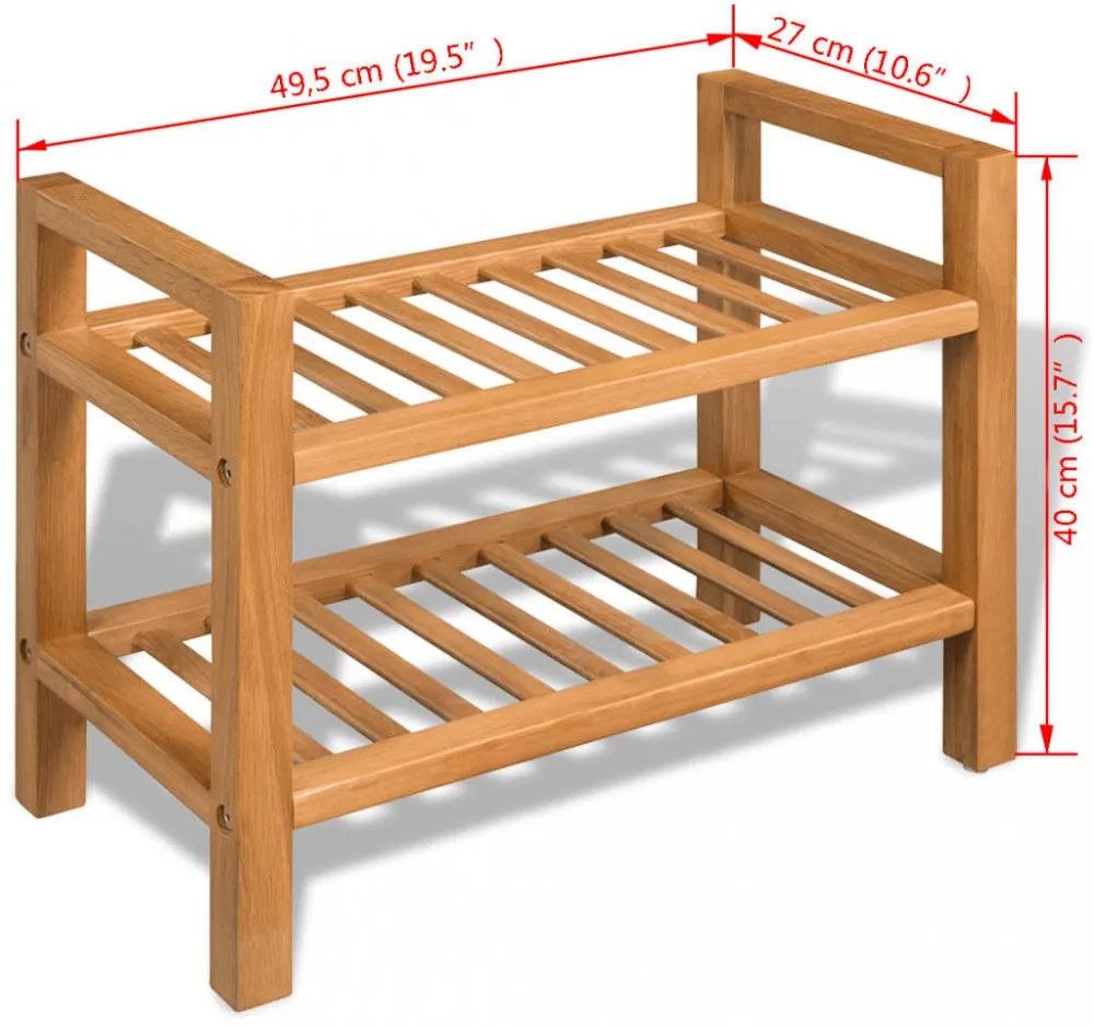 Botník s policemi dub Dekorhome 100x27x80 cm