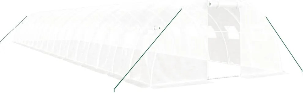 Skleník s ocelovým rámem bílý 72 m² 18 x 4 x 2 m 3188079