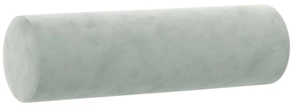 Petromila 3místná pohovka s polštáři světle šedá 180 cm samet