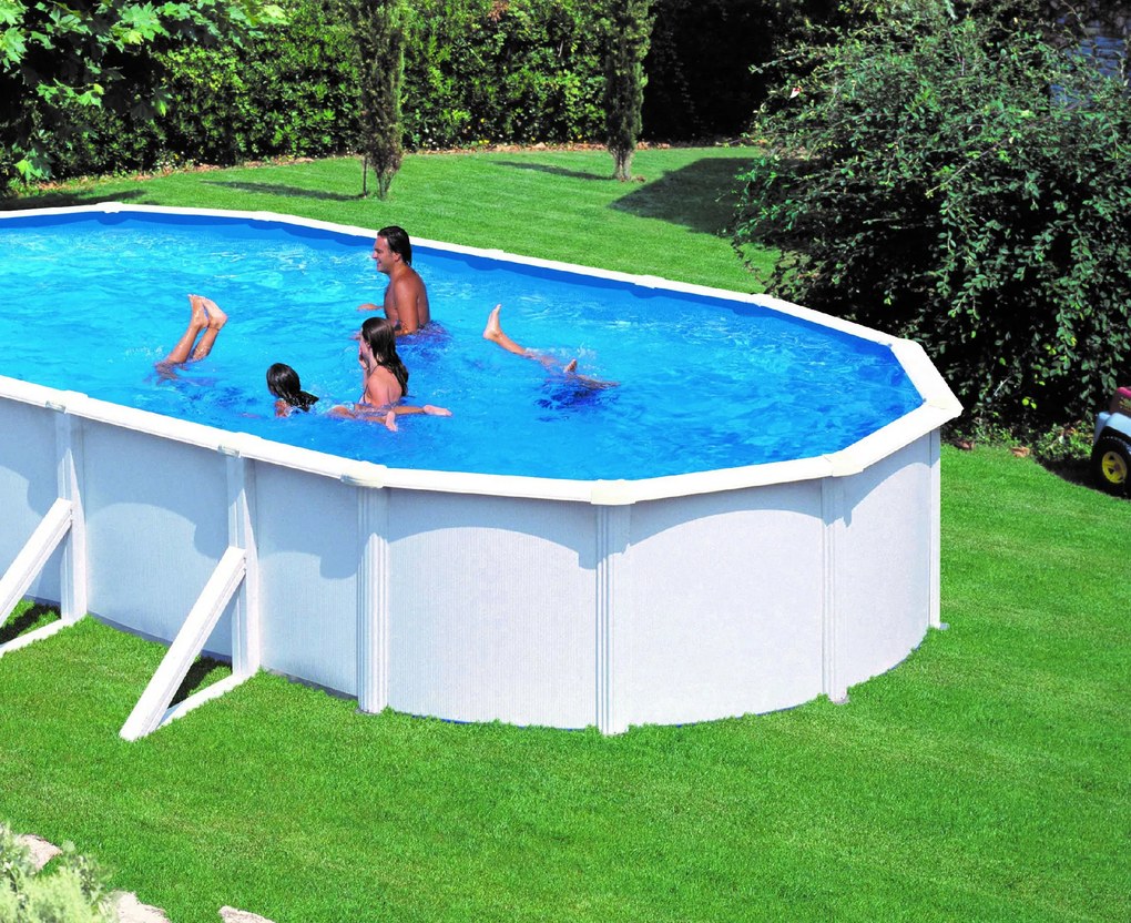 Planet Pool Nadzemní bazén s ocelovou stěnou Classic white/blue 6,1 x 2,2 x 1,2 m 28914