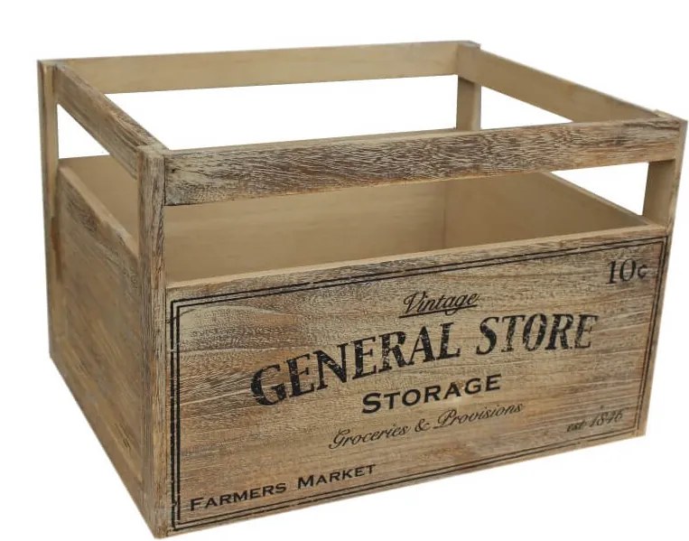 Willow Direct Dřevěná bedýnka General Store střední 36x27x25 cm