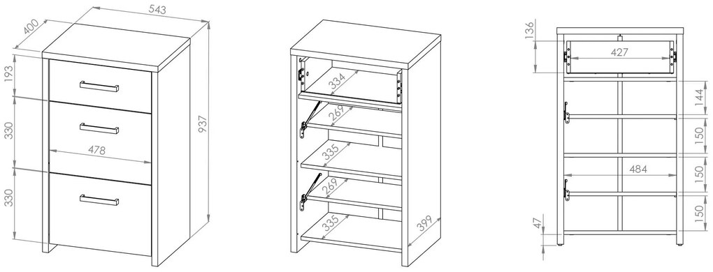 Předsíňová sestava GEMMA - A