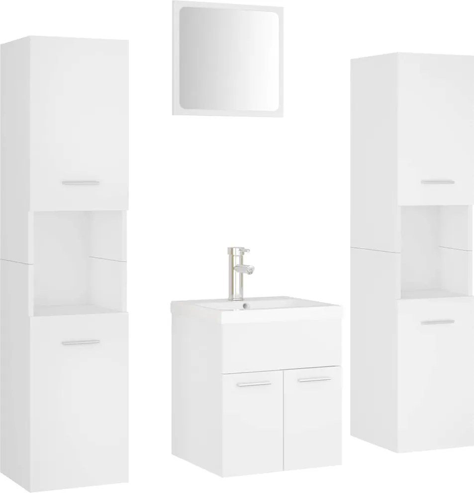 Set koupelnového nábytku bílý dřevotříska 3071486