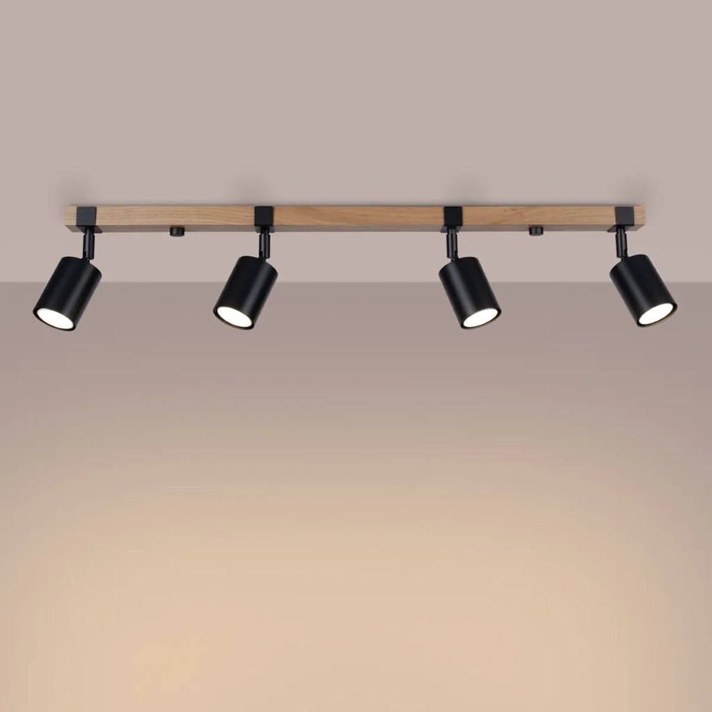 Sollux Lighting Stropní svítidlo FAGER 4L Černá