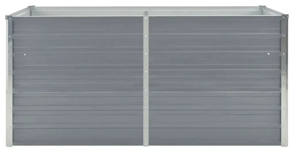 Vyvýšený zahradní truhlík 160x80x77 cm galvanizovaná ocel šedý - Default Title