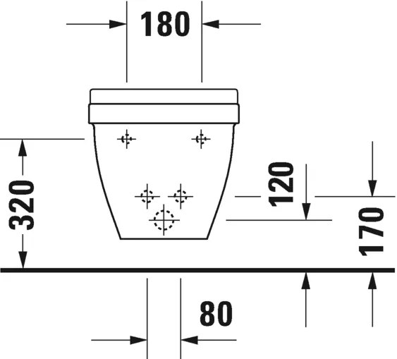 Duravit Starck 3 - závěsný bidet 36x54 cm + Wondergliss 22301500001