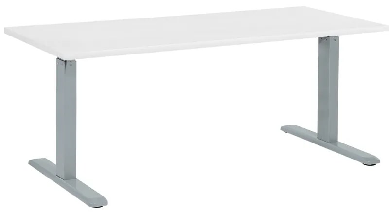 Elektricky nastavitelný psací stůl 180x80 cm bílý-šedý UPLIFT II