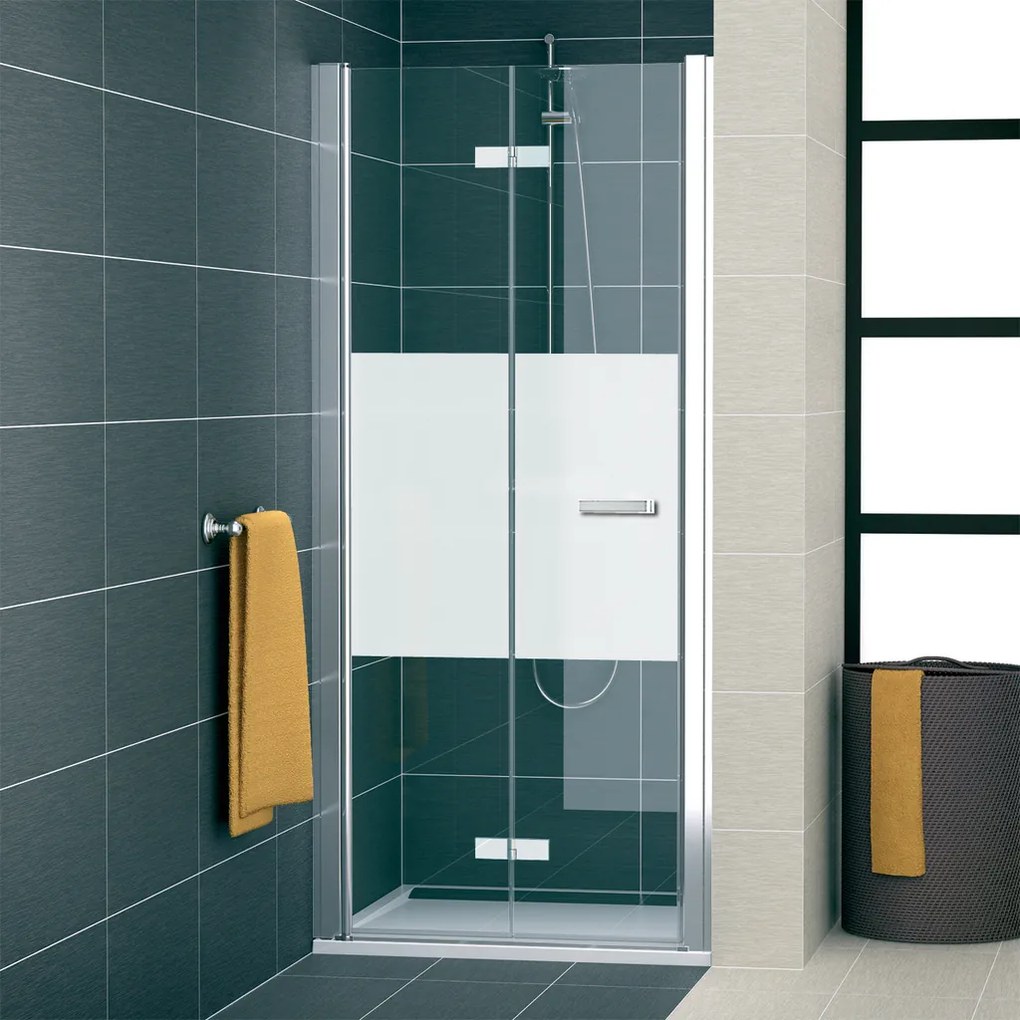 Sprchové dveře dvoudílné skládací 100 cm levé (SLF1G 1000 50 51) SanSwiss
