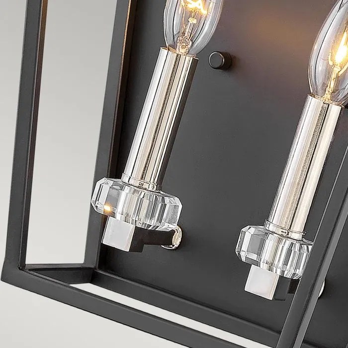 Elstead Designová nástěnná lampa Quintiesse Stinson černá 2x E14