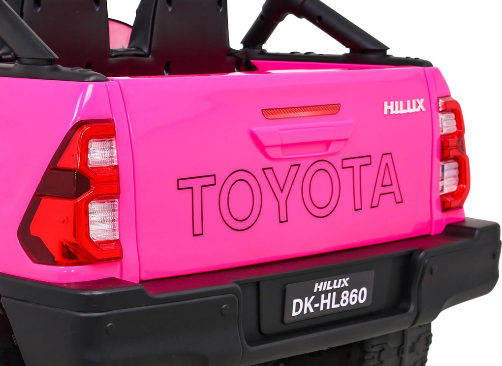 Ramiz Elektrické auto Toyota Hilux pro děti růžové + pohon 4x4 + dálkové ovládání