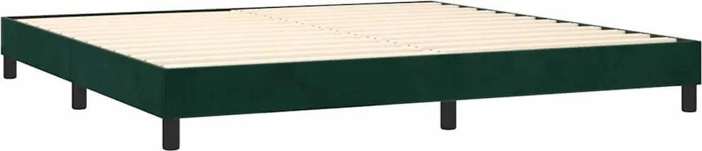 Box spring postel s matrací tmavě zelená 200x200 cm samet 3127694