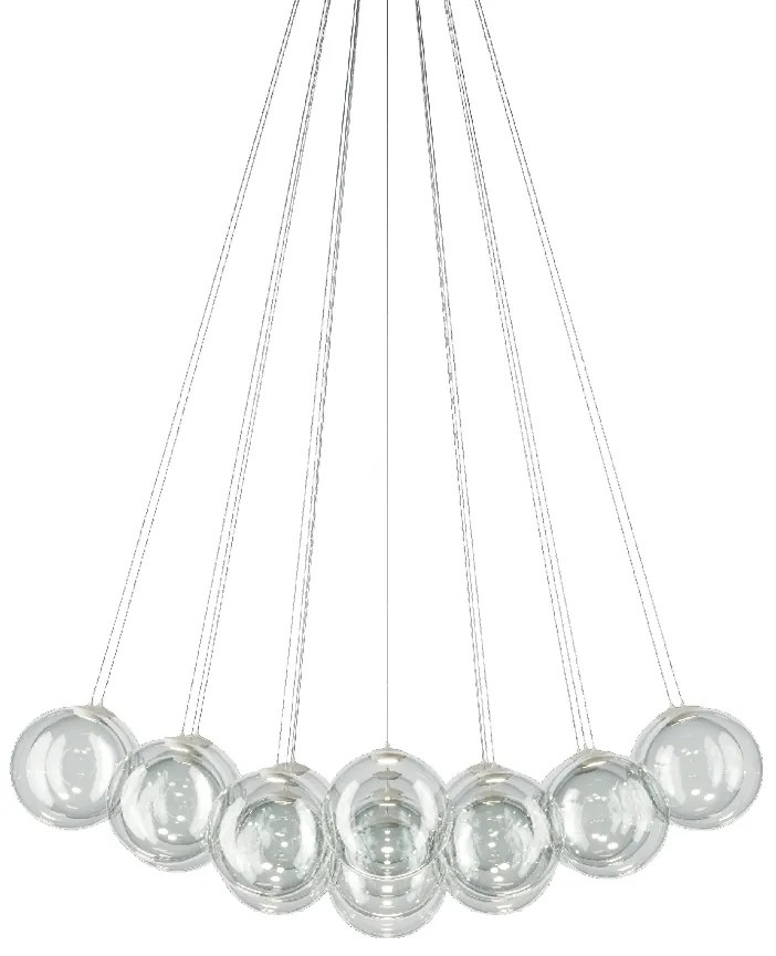 Lodes Random Cloud 23 ø23, závěsné svítidlo LED 23 x 5W 3000K, čiré sklo, rozměr 141x115cm