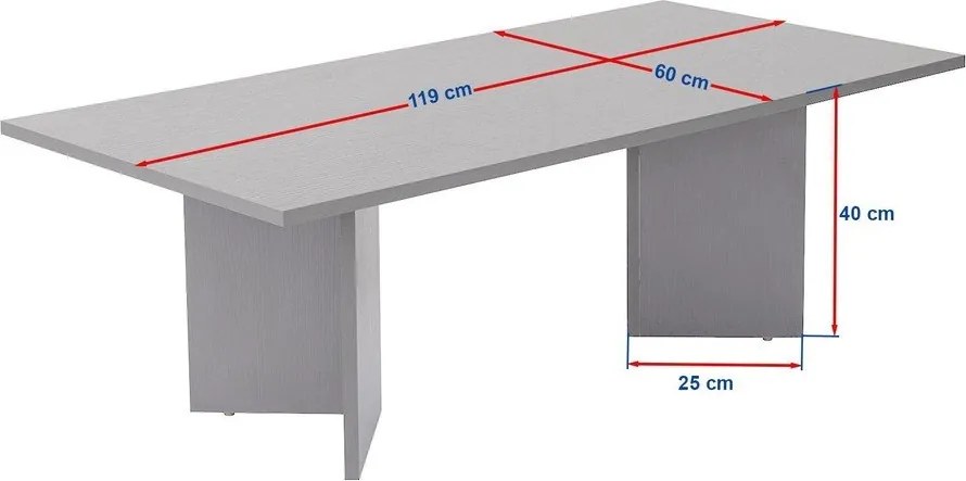 Béžový pololesklý konferenční stolek 60x119 cm Sabin – Kalune Design