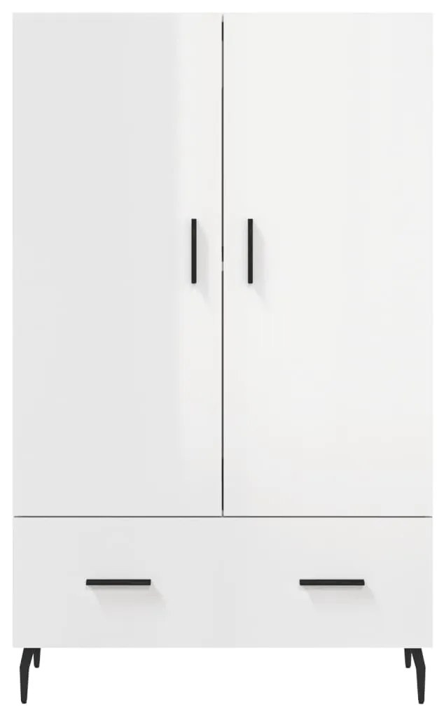 Skříň highboard lesklá bílá 69,5 x 31 x 115 cm kompozitní dřevo