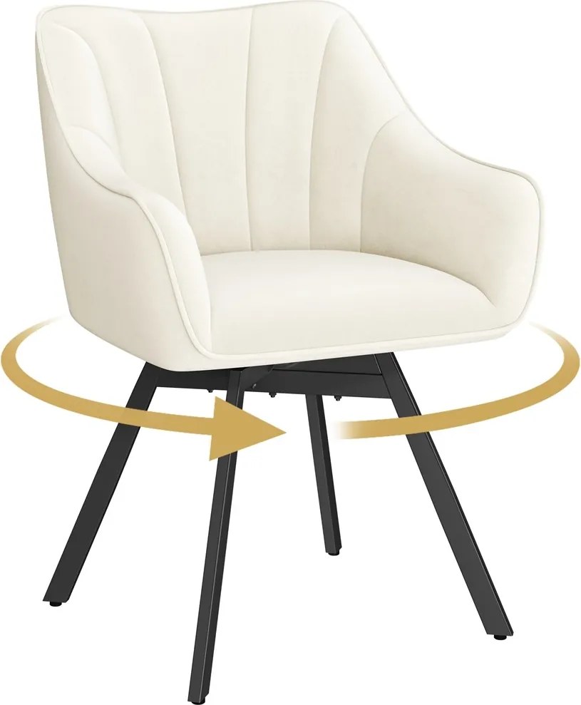 Jídelní židle Yaheetech – béžová, 55 cm (šířka) × 58,5 cm (hloubka) × 82 cm (výška) (257264776407)