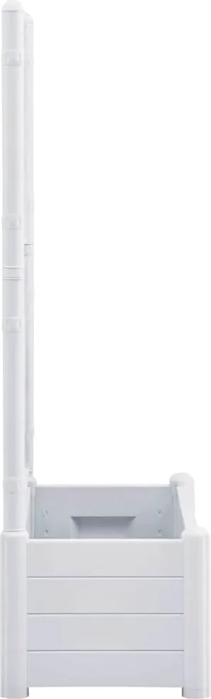 Zahradní truhlík s treláží 100 x 43 x 142 cm PP bílý 313983