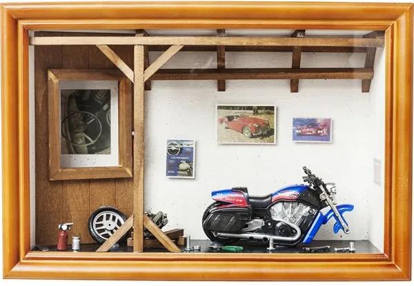 Dekorativní vitrína Garage Motorbike