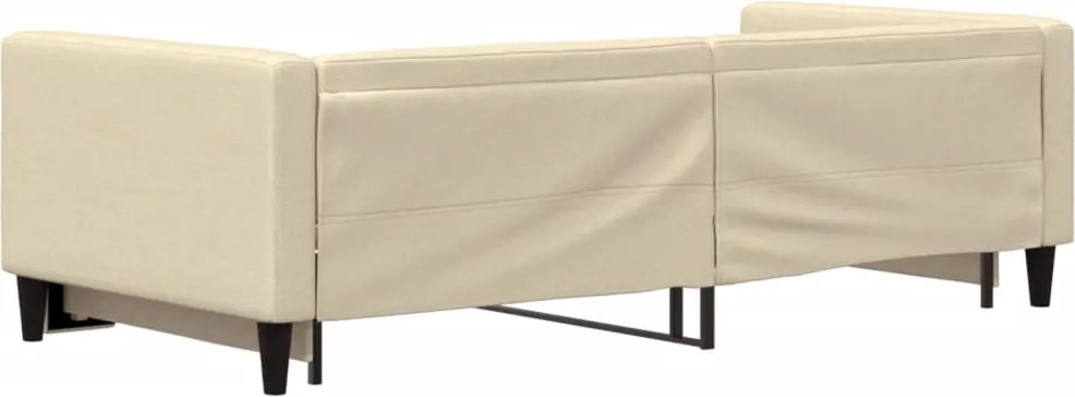 Válenda s přistýlkou krémová 90 x 200 cm textil 3196582