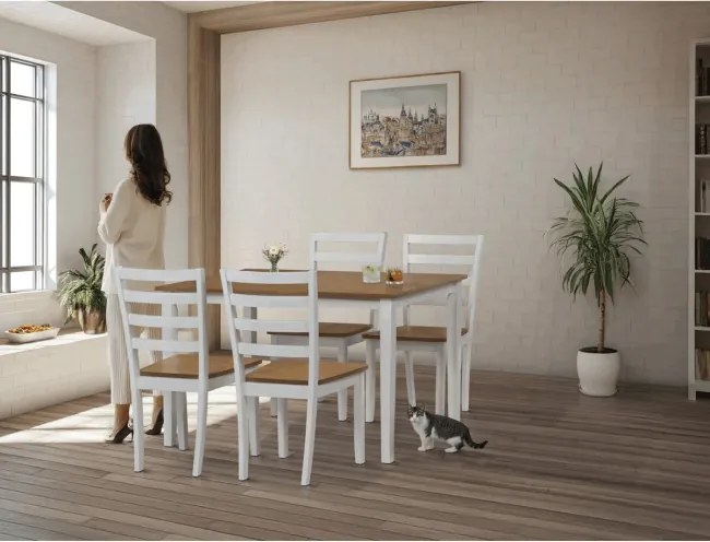Jídelní stůl se čtyřmi židlemi VESPA OAK