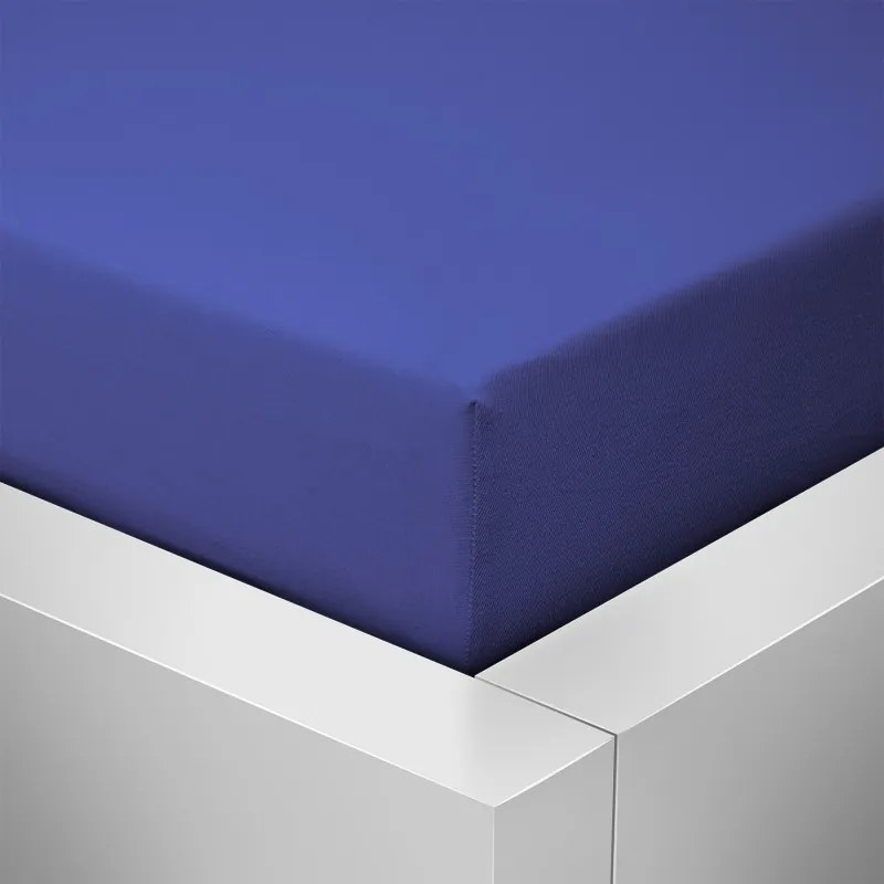 Písecké lůžkoviny Jersey prostěradlo  LYCRA 180x200 / 25cm - tmavě modré