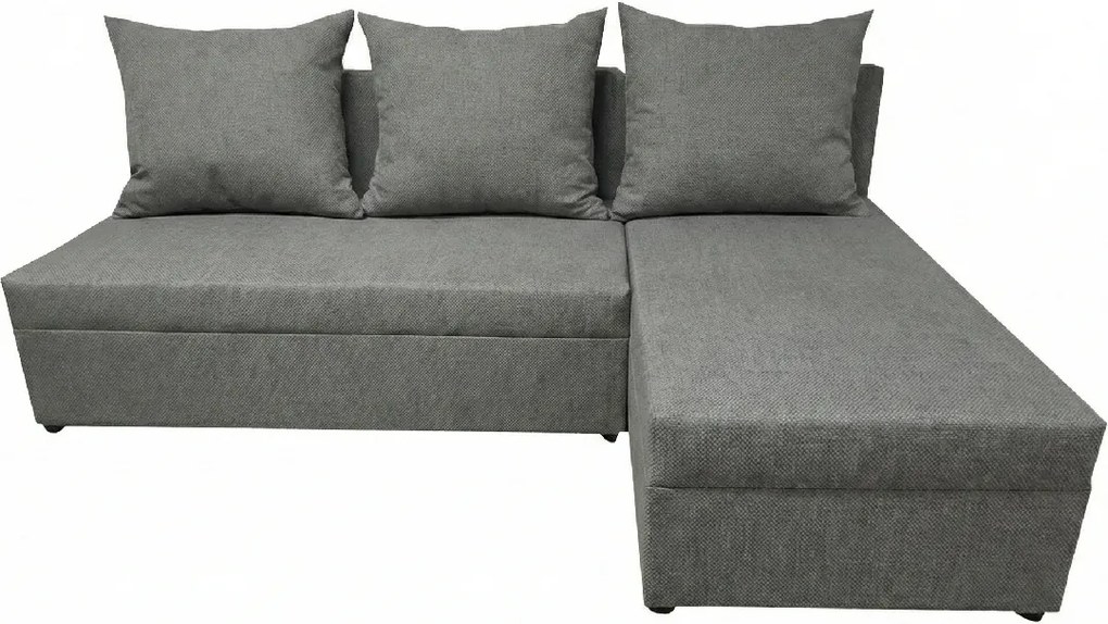 Rohová rozkládací sedací souprava do L VELORIA, 200 cm, s úložným prostorem Roh pohovky: Pravý roh, Barva látky Kronos: Žlutá (Kronos 01)